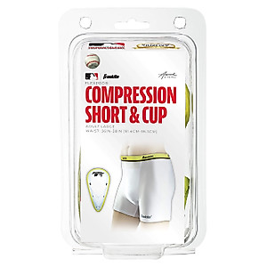 Franklin Sports Mens Compression Sliding - Adult Baseball Underwear With Cup Pocket Padded Large, White, Adult Large US