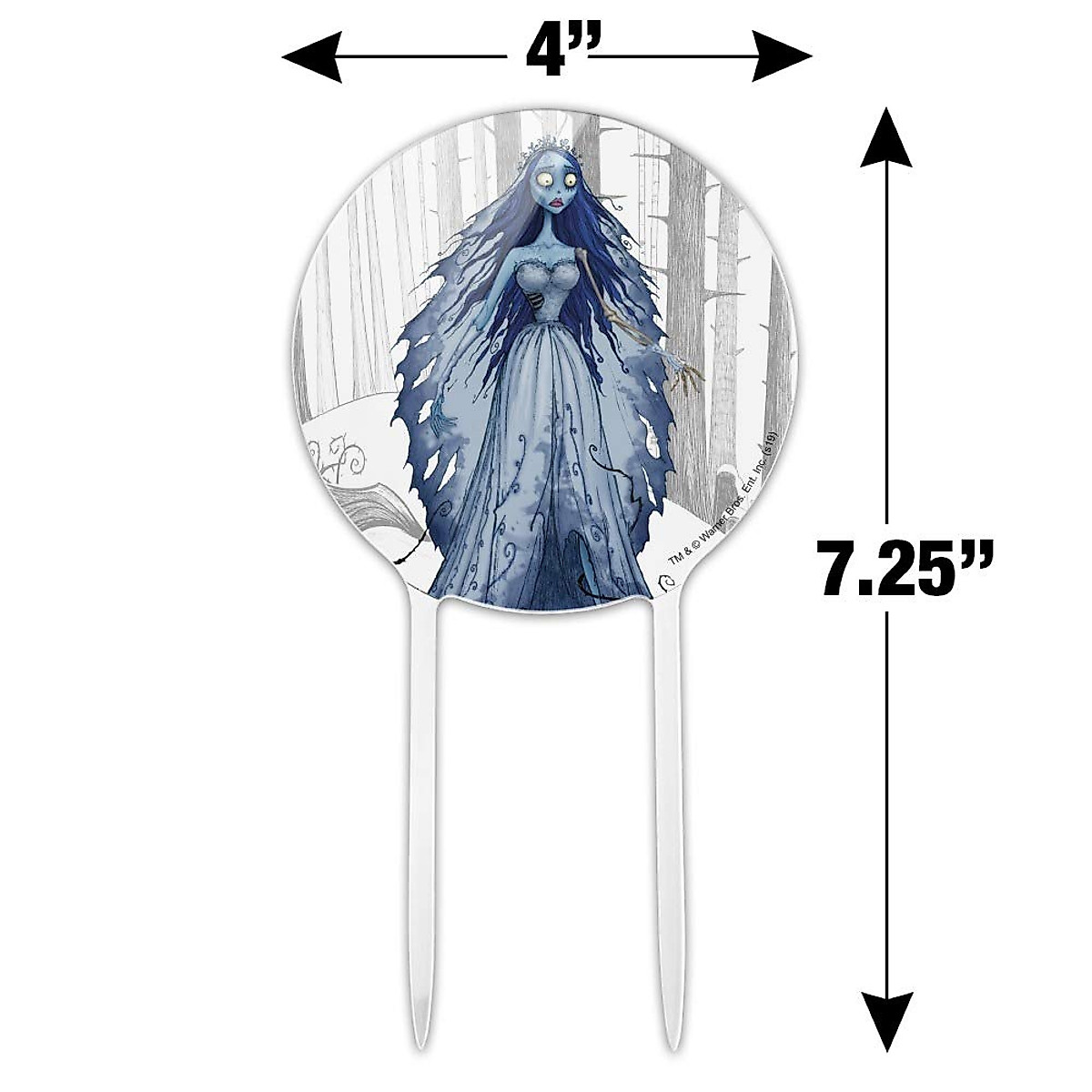 Acrylic Corpse Bride Bride Cake Topper Party Decoration for Wedding Anniversary Birthday Graduation