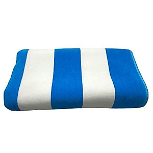 La Calla Cabana Beach Towel - 100% Terry Velour Cotton Turkish Towels - 35 Inches by 60 Inches Plush Soft and Comfortable and Extremely Absorbent; - Eco Friendly (1 Towel, Aqua)