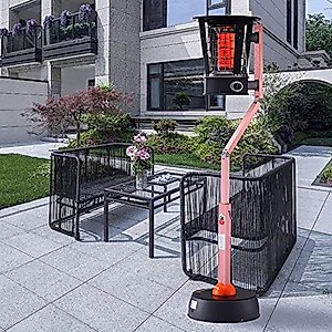 YAOJIA Outdoor Heaters Outdoor/Indoor Patio Heater, Commercial Propane Gas Heater, Freestanding Infrared Heater with Height Adjustable, Garden Heating Lamp