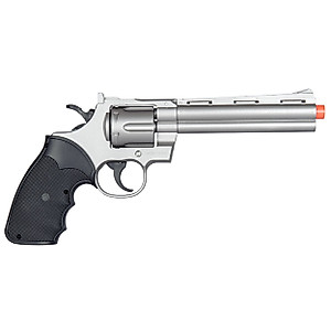 UKARMS Spring Airsoft Gun - 6 SHOT 357 MAGNUM REVOLVER w/Shells + 6mm BBS (Silver)