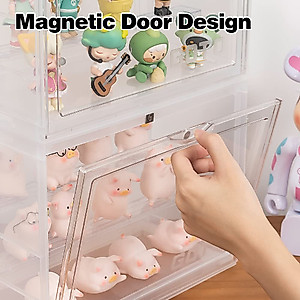 GOTO 9L Display Storage Case, Assemble Display Box, Dustproof Protection Show Case for Action Figures, Pop Mart, Bearbrick Toys, Collectibles, Toys (11" x 5.9" x 8.65") (1, White)