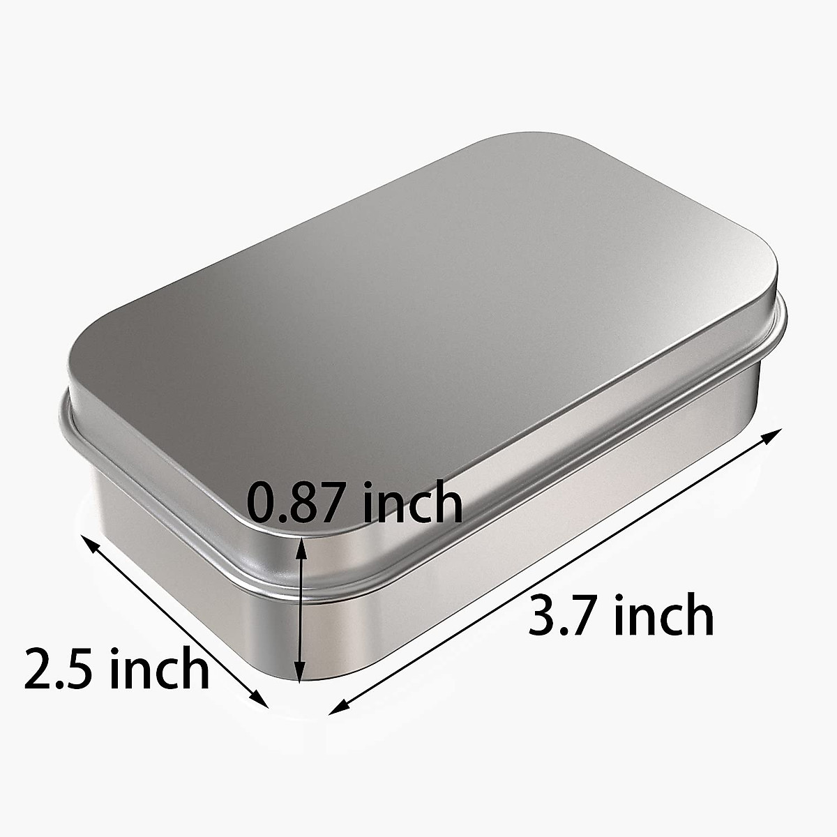 12 Pcs Metal Hinged Tin Box Container Mini Portable Small Storage Container Kit with Lid for Home Storage 3.7x2.3x0.8 inch.