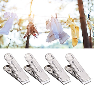 Clothes Clip, 20pcs Stainless Steel Laundry Clips with Heavy Duty Clamp Metal Clothes Pegs for Hanging Laundry Home Kitchen Outdoor Travel Office