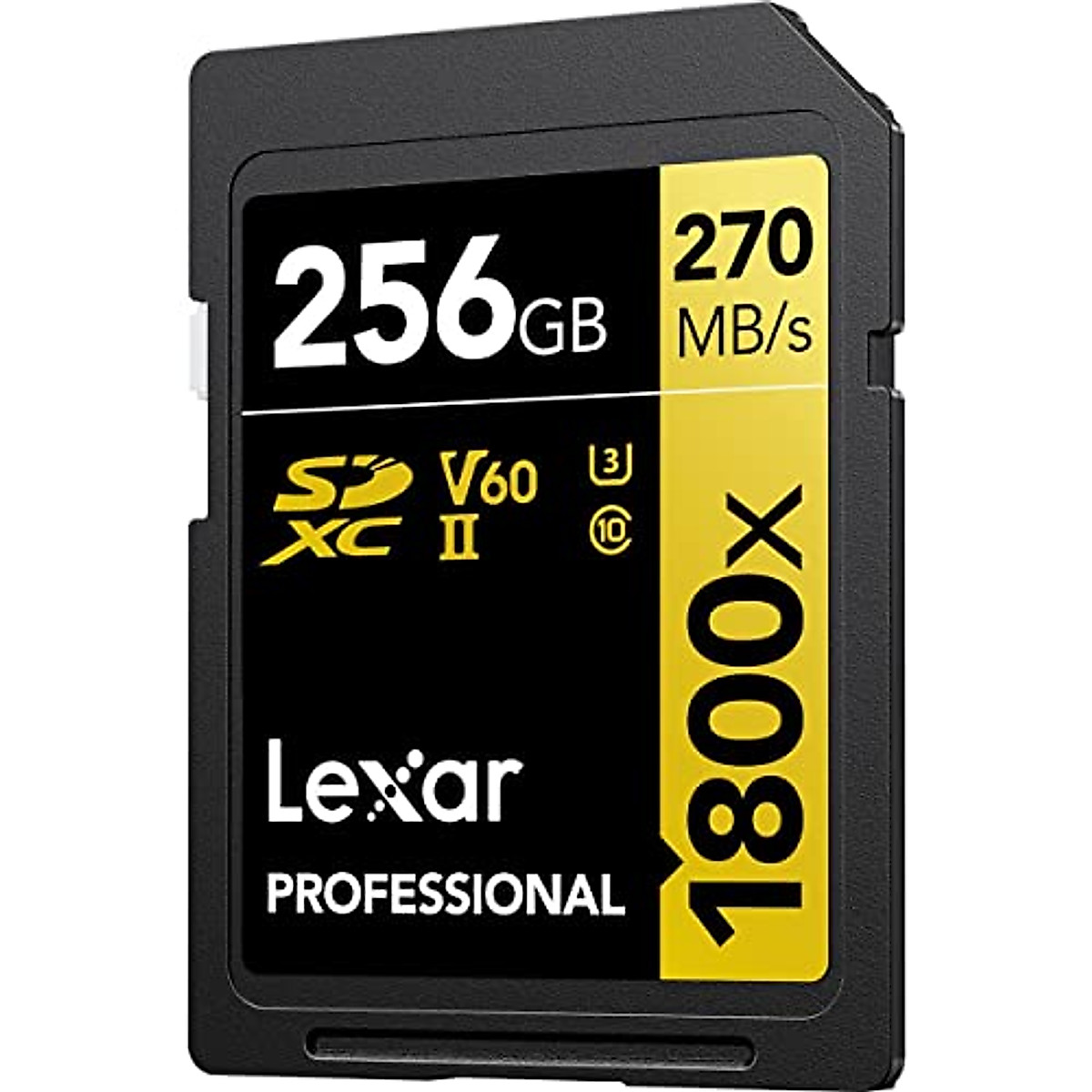 Lexar Gold Series Professional 1800x 256GB UHS-II U3 SDXC Memory Card