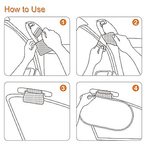 Car Window Sunahde WANPOOL Car Roof Handle Sunshade and Sunlight Blocker for Children and Adults - Silver