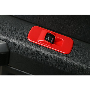 Voodonala Red Window Lift Panel Switch Covers for 2015 2016 2017 2018 2019 2020 Ford F150(4pcs/Set)