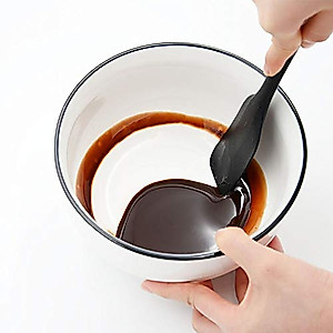 Silicone Spatula 3-piece Set, Ergonomic Handle High Heat-Resistant Spatulas, Non-stick Rubber Spatulas with Stainless Steel Core, Black