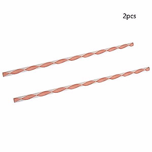 Fielect Pink Twisted Line Acrylic Round Rod Standard Plexiglas PMMA Bar Tolerance for DIY 8mm Diameter 250mm Height 2Pcs