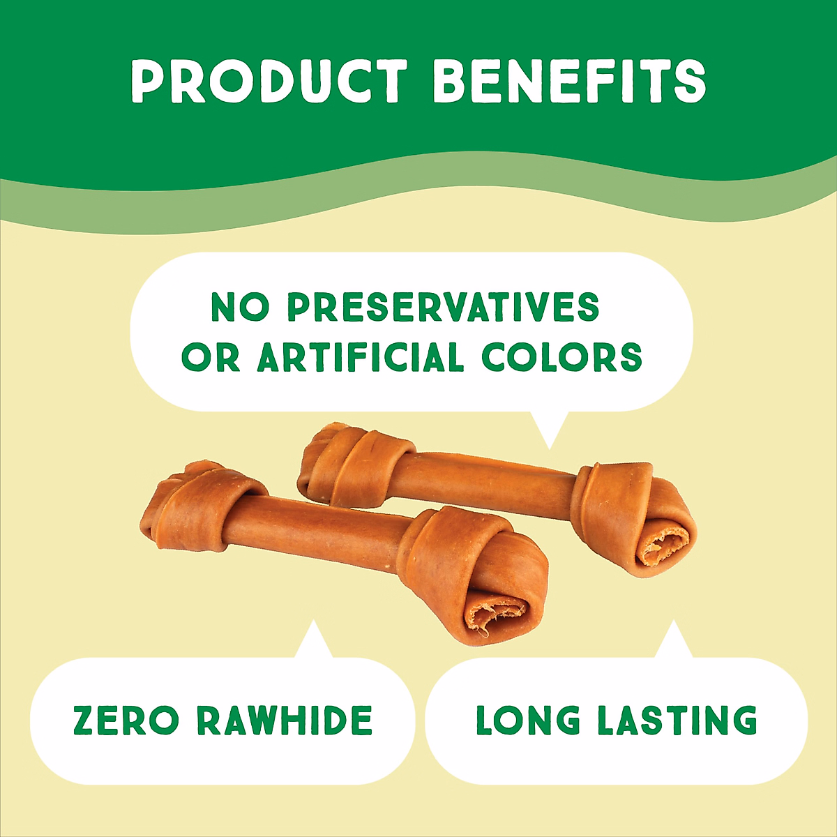 Ultra Chewy Turkey Tendon Knotted Bones for Dogs - Premium All-Natural, Hypoallergenic, Long-Lasting Dog Chew Treat, Easy to Digest, Ingredient Sourced from USA (5 Inches - 3 Pack)