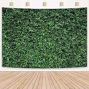 Msocio 7x5ft Durable Polyester Fabric Spring Greenery Leaves Grass Nature Photography Backdrop for Birthday Wedding Safari Dinosaur Baby Shower Party Decorations Background Portrait Photo Booth