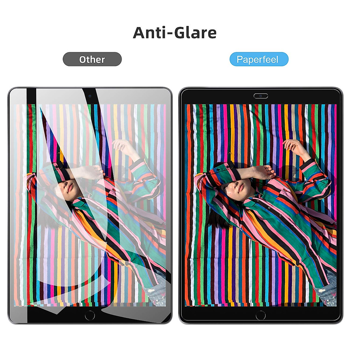 Paper Screen Protector for iPad 9th/8th/7th Generation 10.2 inch 2021/2020/2019 New iPad,Drawing Writing Feels Like Paper,Anti Glare Scratch Resistant Matte Film Compatible with Apple Pencil(2 Pack)