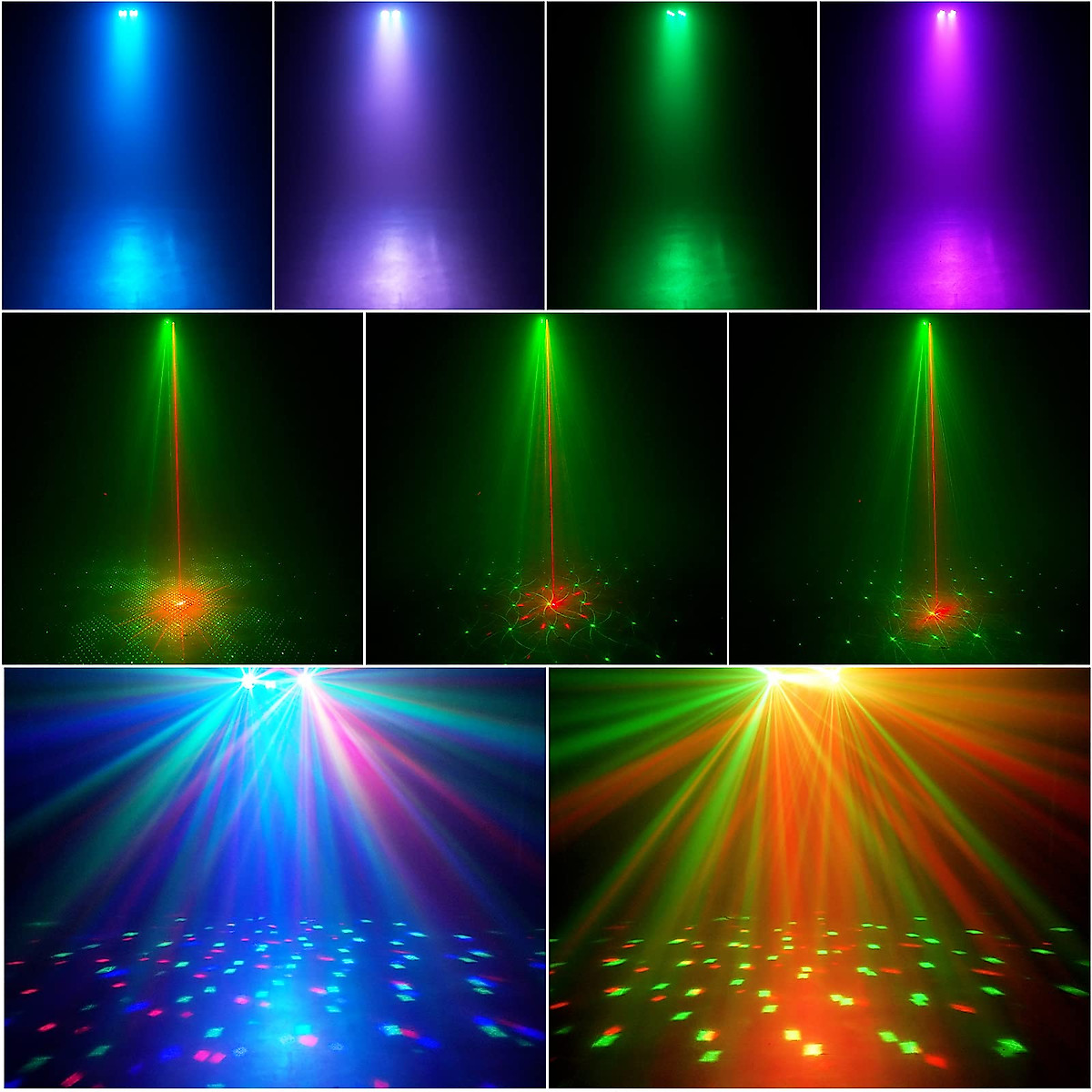 DJ Lights with Stand,5 in 1 Dj Lights for Parties Set Disco Ball Party Light with Remote Control, UV,Strobe, Dyeing Led Par Light and Pattern Lights for Bar Gig Wedding Christmas Stage Lights