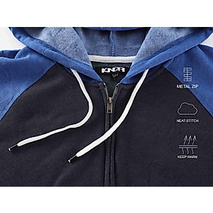 KNQR Men's Retro Athletic Workout Sports Full Zip Soft Fleece Running Hiking Sweatshirt Hoodie Heather Oatmeal XXL