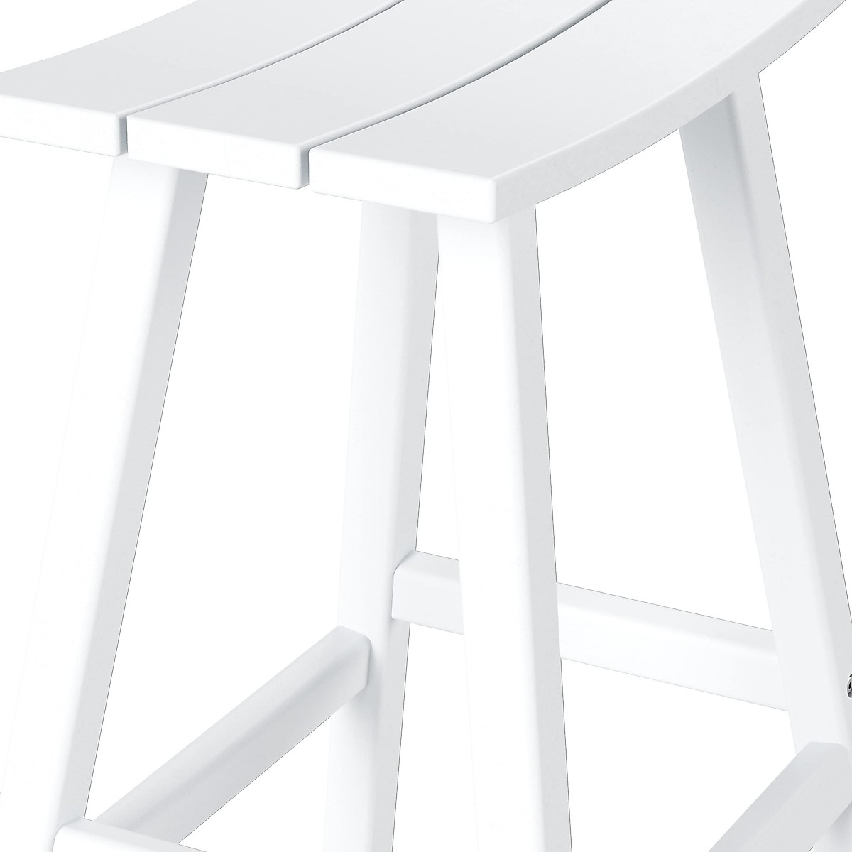 WestinTrends Malibu 29 Inch Outdoor Bar Stools Set of 2, All Weather Resistant Poly Lumber Adirondack Bar Height Stools, Dark Brown