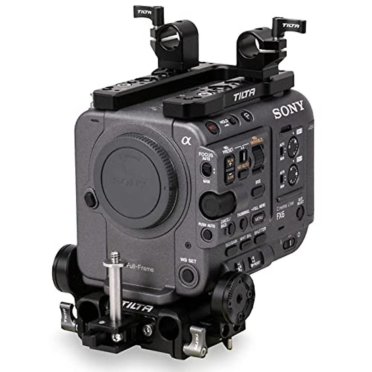 Tilta Camera Cage Compatible with Sony FX6 | Includes: Quick Release Baseplate | Side Arm | Multi-Functional Top Plate