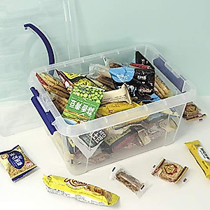 Rinboat 6 L Plastic Storage Bins, Clear, 2 Packs