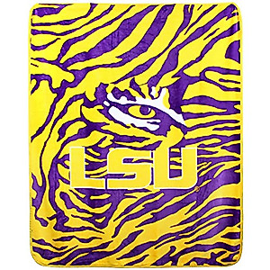 College Covers LSU Tigers Raschel Throw Blanket, 60 in by 50 in