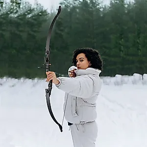 AW Recurve Bow Set Archery Aluminum Takedown Recurve Bow Right Hand Archery Bow Set Longbow Shooting Kit for Adult & Youth Beginner Outdoor Hunting Horse Riding Shooting Practice