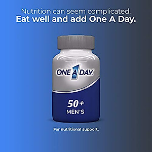 One A Day Men’s 50+ Multivitamins, Supplement with A, C, D, E and Zinc for Immune Health*, Calcium & More, 100 Tablets