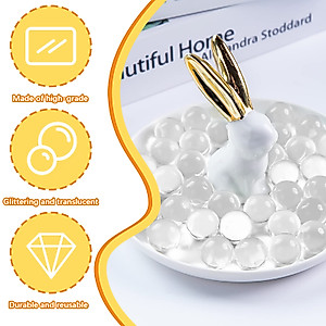 FUTUREPLUSX Clear Glass Marbles, 1LB Round Marble Beads Transparent Vase Fillers Decorative Glass Gem Pebbles for Decoration Collectibles Marble Games
