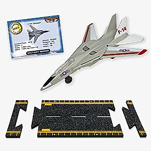 Hot Wings Planes F-14 Tomcat (with Grey Military Markings) with Connectible Runway Die Cast Plane in Aviation Museums Nationwide