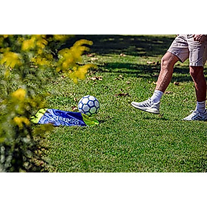 Triumph Sports Backyard Footgolf Set – Includes 3 Targets and 1 Official Size 5 Soccer Ball, Blue