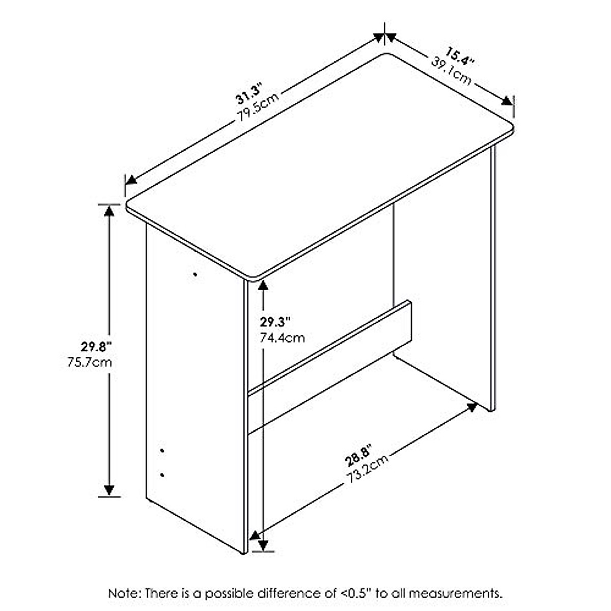 FURINNO Simplistic Study Table, Light Blue
