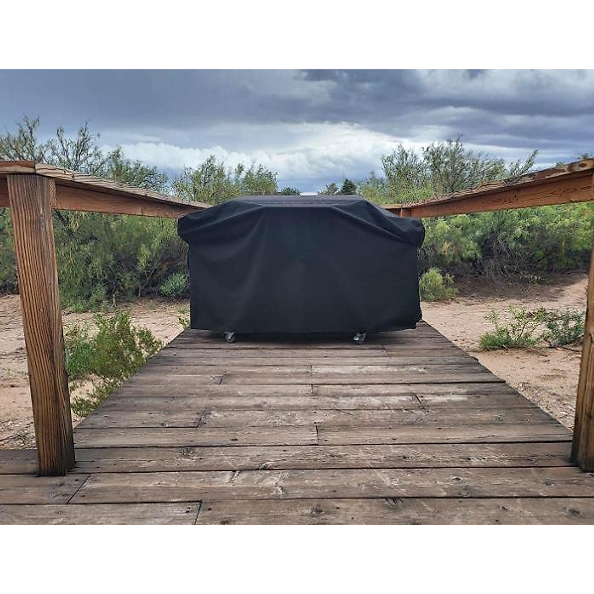 Heavy Duty Griddle Cover compatible with 5483 Blackstone 28 inches Griddle Cooking Station with Hood, Water Resistant, Weather Resistant, 600D Polyester Flat Top Gas Grill Cover with Straps, 28" Black