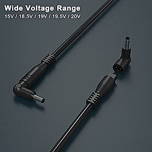 90W Universal Laptop Charger ETL Replacement for Dell HP Acer Asus Lenovo IBM Toshiba Samsung Sony Fujitsu Gateway Notebook Ultrabook Chromebook 15V 16V 18.5V 19V 19.5V 20V AC Adapter Power Supply
