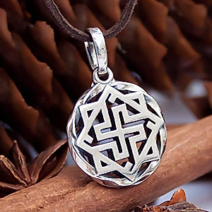 925 Sterling Silver Viking Valkyrie Necklace - Nordic Scandinavian Pendant - Ancient Warrior Symbol Protection Amulet - Wiccan Norse Mythology Jewelry for Men Women - Handmade