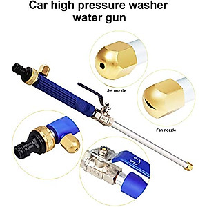 KJHSDF 2-in-1 High Pressure Power Washer,Power Washer Wand Deep Jet Extendable High Pressure Nozzle, Flexible Glass Cleaning Tool, Auto Watering Sprayer, Window Washing Gun
