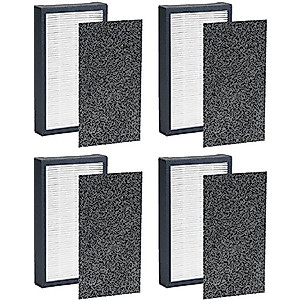 Nispira True HEPA Filter Replacement Compatible with GermGuardian FLT4100 Filter E Fits AC4100 Air Purifier Model 4 Filters