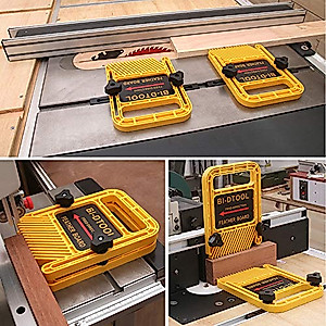 BI-DTOOL Featherboards, Adjustable Woodworking Safety Device Feather-Loc for Table Saws Band Saws Router Tables Fences Woodworking Tools, 6.3 Inch Extended Table Saw Featherboard Pack of 2