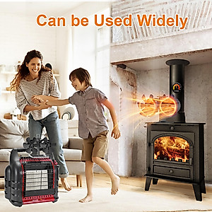 JossaColar Wood Stove Fan for Mr Buddy Heater (Little and Big Buddy) Included Bracket and Thermometer, Fireplace Fan Heat Powered Thermoelectric Fan Thermal Fan Eco Fans
