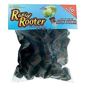 General Hydroponics Rapid Rooter Plant Starters, 50 Plugs