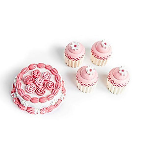 The Queen's Treasures 18 Inch Doll Bakery Food Accessories, 4 Mini Cupcakes and Party Cake with 2 Bakery Boxes,Compatible with American Girl Furniture