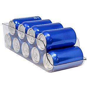 Gourmet Kitchen Can Drink Holder Storage & Dispenser Bin for Refrigerator, Freezer, Countertop, Cabinets & Pantry - Holds Up To 9 Cans - Beverage & Canned Food Organizer