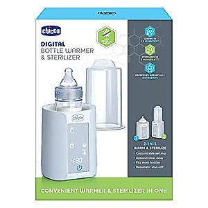 Chicco Digital Bottle Warmer & Sterilizer for Baby Bottles, Baby Food Jars, and Milk Bags