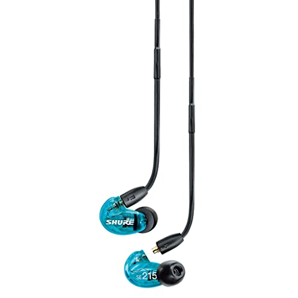 Shure SE215 PRO Wired Earbuds - Professional Sound Isolating Earphones, Clear Sound & Deep Bass, Single Dynamic MicroDriver, Secure Fit in Ear Monitor, Plus Carrying Case & Fit Kit - Blue (SE215SPE)