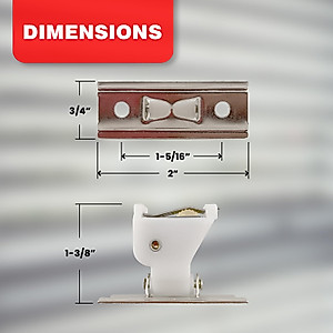 Amazing Drapery Hardware Large White Roman Shade Cord Lock with Dual Brass Wheels - Holds up to 5 Lift Cords, Suitable for Roman and Pleated Shades - 1-Pack