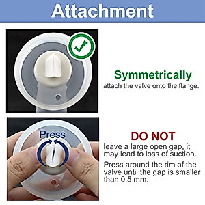 Maymom Pump Parts Work with Spectra S2 Spectra S1, 24mm Flange Valve Tube Bottle Backflow Protector, Not Original Spectra S2 Accessories Spectra Duckbill Valve Spectra Bottle Spectra Flange (24mm)