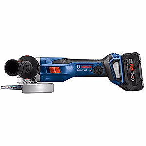 Bosch GWX18V-13CB14-RT PROFACTOR 18V Spitfire X-LOCK Connected-Ready 5 - 6 in. Cordless Angle Grinder Kit with Slide Switch (8.0 Ah) (Renewed)