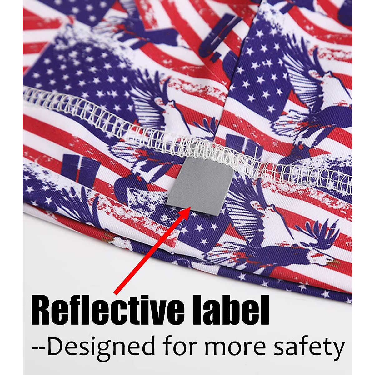 Sweat Wicking Skull Beanie Helmet Liner Running Hat Cycling Caps Cooling Cap US Flags Skullcap Liners Fits Under Motorcycle Helmets for Men and Women (Patriotic Pack)