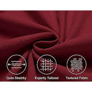 COOFANDY Casual Dress Shirts Men Untucked Button Down Shirts Beach Shirts Christmas Shirt Wine Red Large