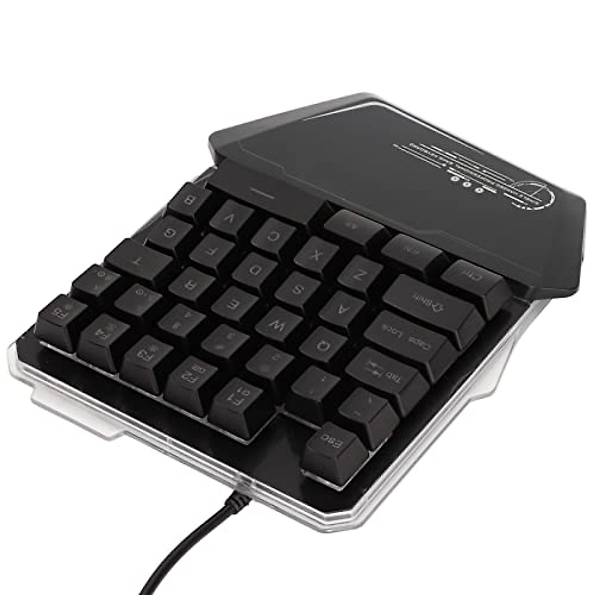 Kafuty-1 One Handed Gaming Keyboard,RGB Backlit Mechanical Gaming Keyboard,35 Keys USB Wired Ergonomic Gaming Keypad,Single Hand Mechanical Keyboard for Game