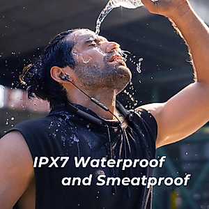 TONEMAC N20 Wireless Neckband Earphones Bluetooth 5.2 Earbuds IPX6 Waterproof, and 120H Playtime