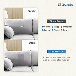 Fabric Repair Patch,9x11 inch 2 PCS of Self-Adhesive Canvas Fabric Patches,Suitable for Repair and Upholstery of Various Fabrics,for Damaged Sofas,Tents,Suitcase,Car Seats.(Black,Waterproof)