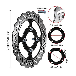 YC Yier Front Steering Wheel Tie Rod Kit Gear Rack Pinion Shaft & 4 Stud Wheel Hub Steering Knuckle & Twin Brake Caliper Disc Rotor DIY Parts for Go Kart Go Cart Golf Cart ATV Quad Buggy 4 Wheeler