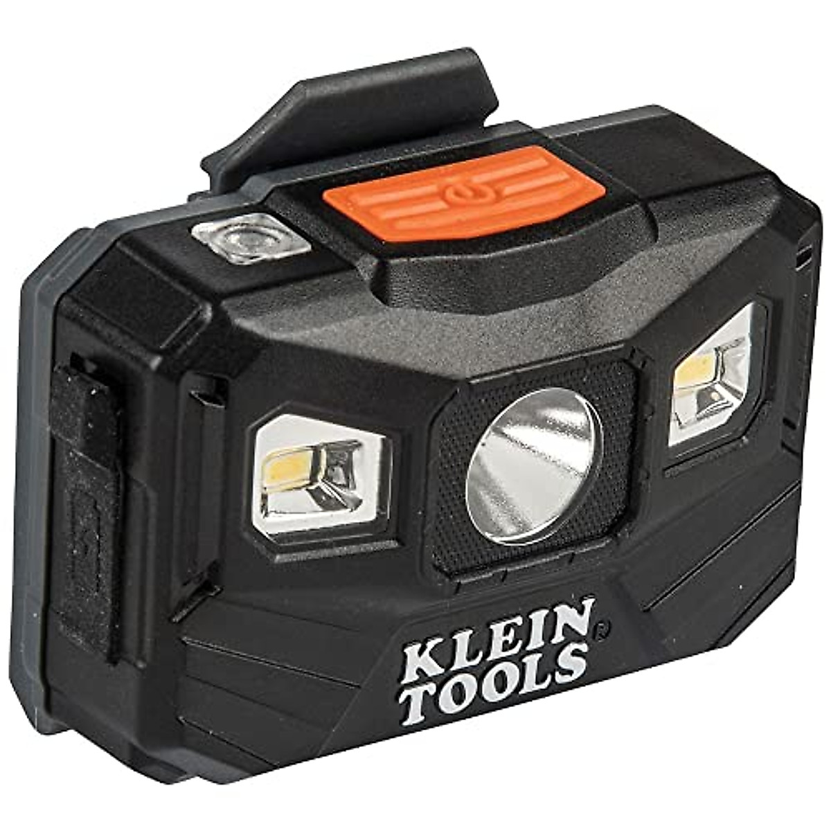 Klein Tools 56048 Rechargeable Auto-Off LED Headlamp, Adjustable Fabric Strap, 400 lms, All-Day Runtime, for Work, Running, Outdoor Hiking